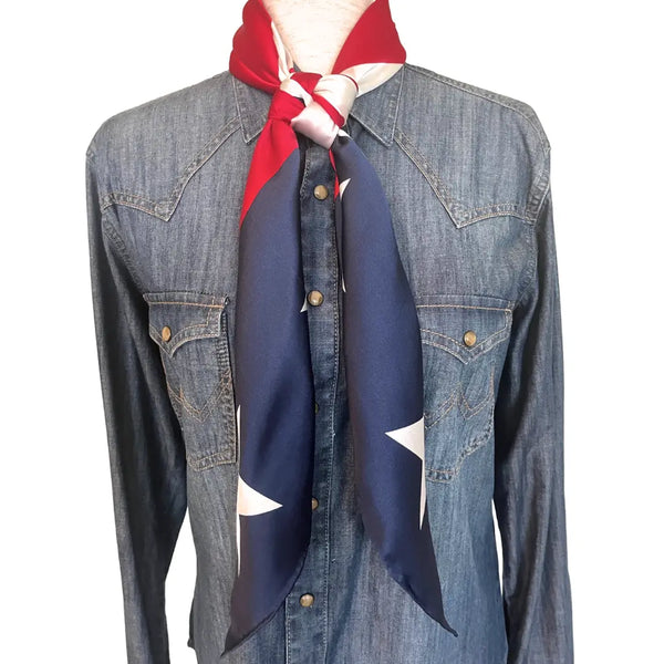 Americana (Bold & Brave) Silk Wild Rag - Cowtown Wild Rags
